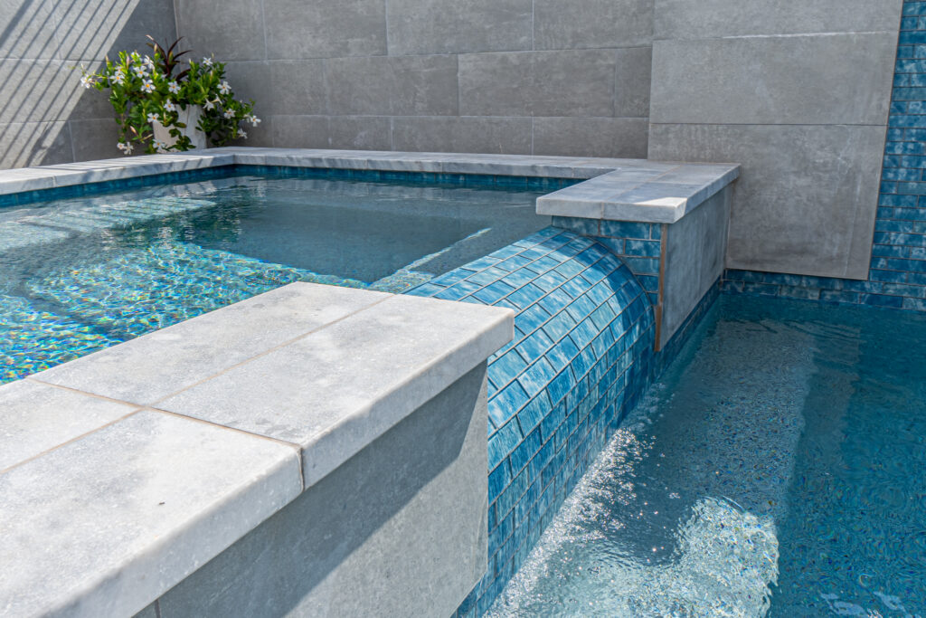 Large Format Tile in Outdoor Living Design - Aquabella
